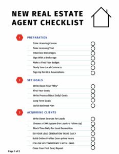 New Real Estate Agent Checklist [Free Download]